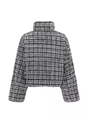 GONGDID DESIGN Tartan-pattern Padded Jacket - Blue