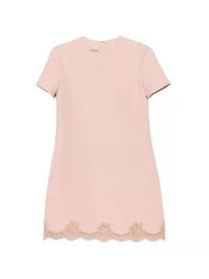 Valentino Garavani Lace Trim Mini Dress