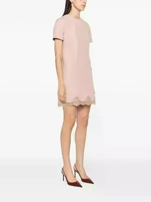 Valentino Garavani Lace Trim Mini Dress
