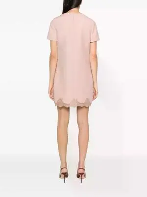 Valentino Garavani Lace Trim Mini Dress