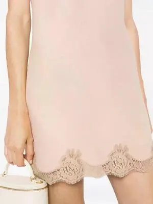 Valentino Garavani Lace Trim Mini Dress