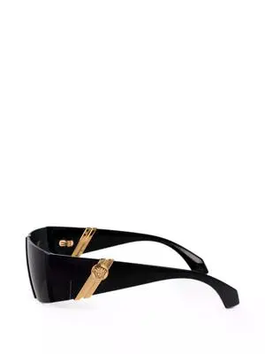 Versace Medusa Plaque Shield-frame Sunglasses