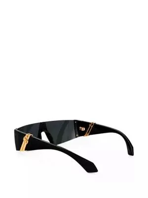 Versace Medusa Plaque Shield-frame Sunglasses