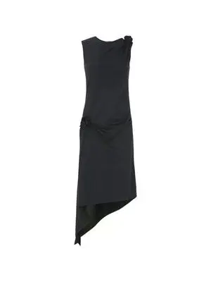 Coperni Sleeveless Asymmetric Flower Gown