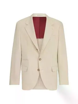 Brunello Cucinelli Cotton And Virgin Wool Gabardine Deconstructed Blazer