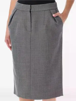 Magda Butrym Pleated Rear-slit Midi Skirt