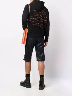 COUNTY OF MILAN Cotton Cross Motif Hoodie