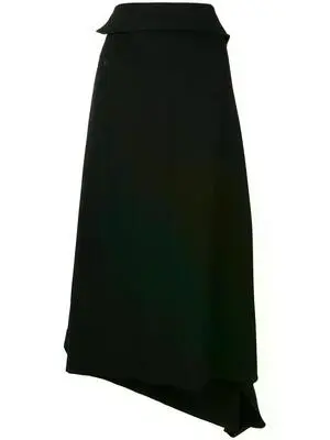 Yohji Yamamoto Wool Cropped Loose Fit Trousers