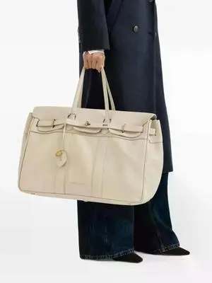 Brunello Cucinelli Explorer Travel Bag In Deerskin - Neutrals