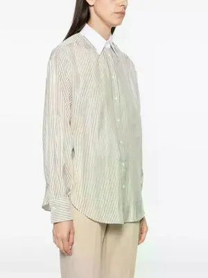 Brunello Cucinelli Striped Silk Shirt