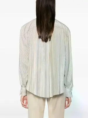 Brunello Cucinelli Striped Silk Shirt