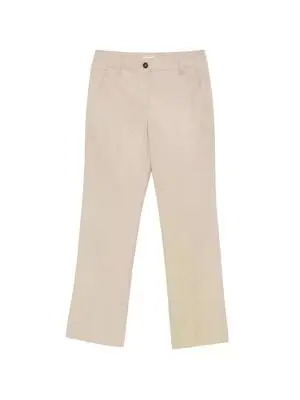 Brunello Cucinelli Pressed-crease Straight-leg Trousers - Neutrals