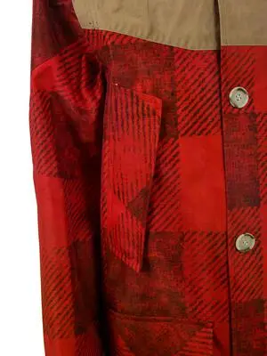 Woolrich Contrast Panel Parka Coat