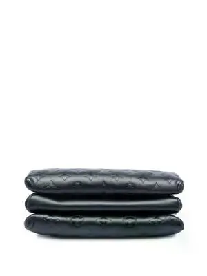 LOUIS VUITTON Monogram Embossed Puffy Lambskin Coussin Pm Satchel - Black