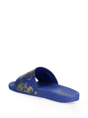 Versace Baroque-print Slides