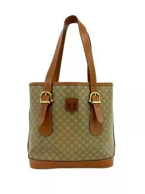 Celine 1996 Macadam Coated Canvas Tote Bag - Neutrals