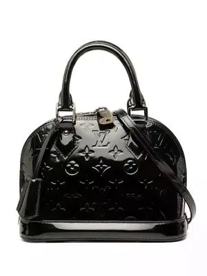 LOUIS VUITTON 2013 Monogram Vernis Alma Bb Satchel - Black