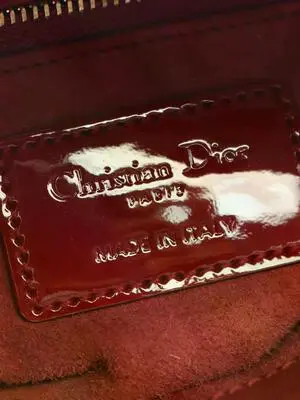 Dior 2000-2026 Mini Patent Cannage Lady Satchel - Red