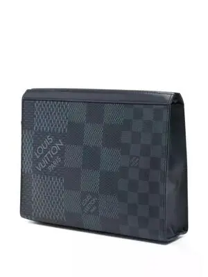LOUIS VUITTON Damier Graphite 3d Pochette Voyage Mm Clutch Bag