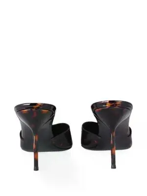 Paris Texas Lidia Tortoiseshell-effect Patent-leather Mules
