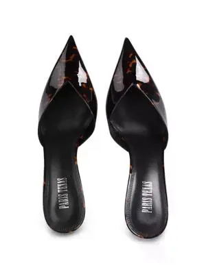 Paris Texas Lidia Tortoiseshell-effect Patent-leather Mules