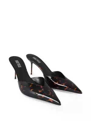 Paris Texas Lidia Tortoiseshell-effect Patent-leather Mules