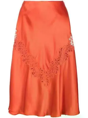 Stella McCartney Lace-insert Satin Skirt