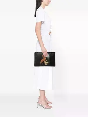 Givenchy Printed Leather Zip Clutch Bag