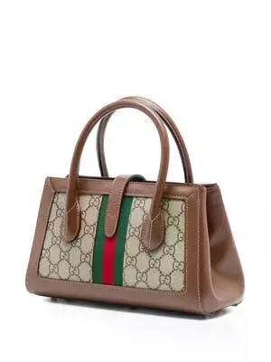 Gucci Jackie 1961 Small Gg Supreme Canvas Web Tote Satchel