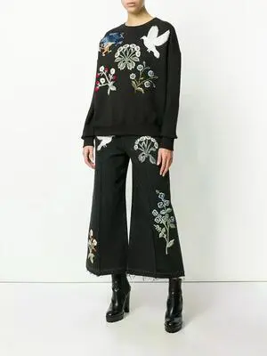 Alexander McQueen Embroidered Patch Jumper - Black
