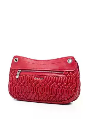 Miu Miu Matelassé Nappa Crystal Chain Crossbody Bag