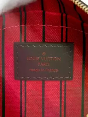 LOUIS VUITTON 2016 Damier Ebene Neverfull Pm Pouch