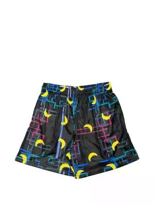 ERIC EMANUEL Moon-print Track Shorts - Black