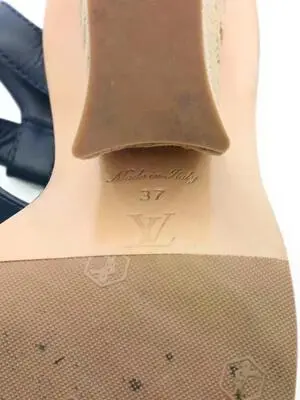 LOUIS VUITTON 2021 Maia Monogram Denim Wedge Espadrilles