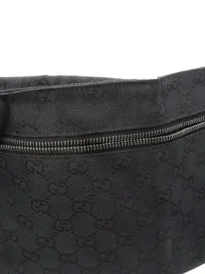 Gucci 2000s Gg Canvas Belt Bag - Black