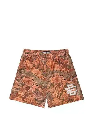 ERIC EMANUEL Leaf-pattern Shorts - Orange