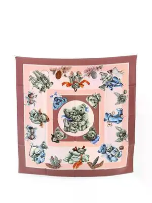 Hermès 2010s Confidents Des Coeurs Scarf - Neutrals