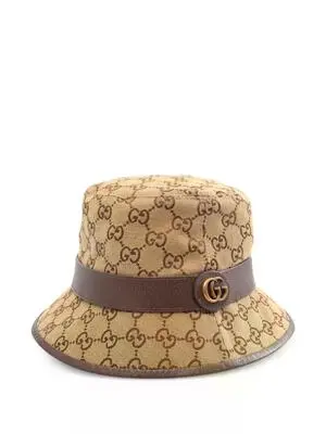 Gucci Gg Marmont Canvas Bucket Hat - Neutrals