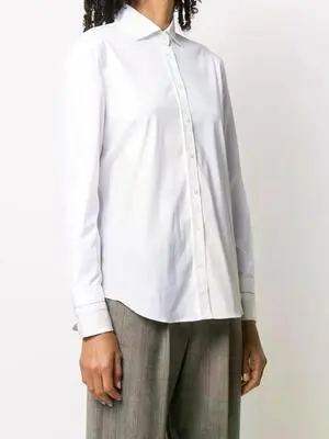 Brunello Cucinelli Embellished Cotton Silk Shirt