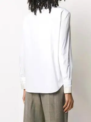 Brunello Cucinelli Embellished Cotton Silk Shirt