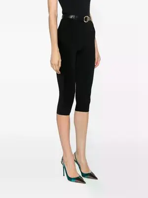 SELF-PORTRAIT Ribbed Knit Cropped Trousers