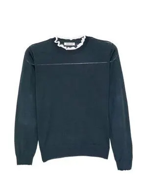 Undercover Ruffled-trim Sweater - Blue