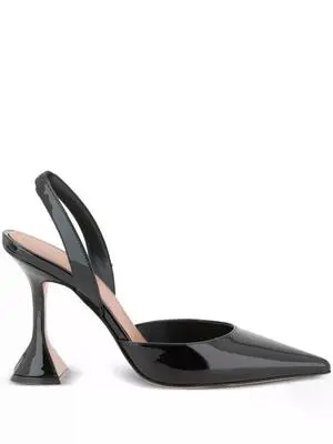 Amina Muaddi 95mm Holli Pumps - Black