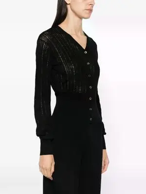 AYA MUSE Unae Pointelle-knit Cardigan