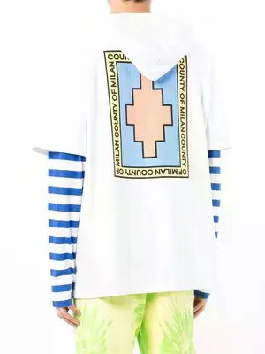 COUNTY OF MILAN Layered Logo-print Hoodie