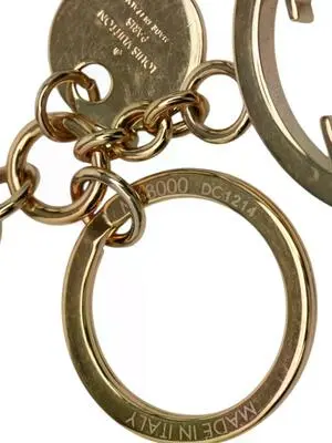 LOUIS VUITTON 2024 Plated Circle Holder And Bag Charm Key Chain