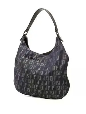 Fendi 2000-2010 Zucchino Denim Hobo Bag - Blue