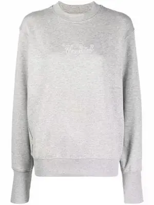 Woolrich Logo-embroidered Organic Cotton Sweatshirt - Grey