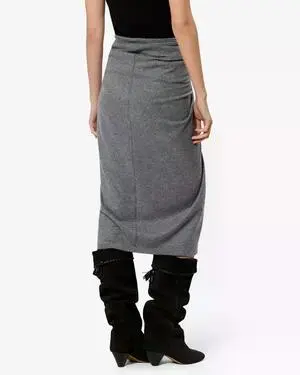 MARANT ETOILE Jeldia Draped Knot Midi Skirt