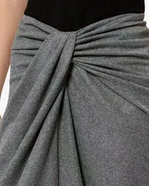 MARANT ETOILE Jeldia Draped Knot Midi Skirt